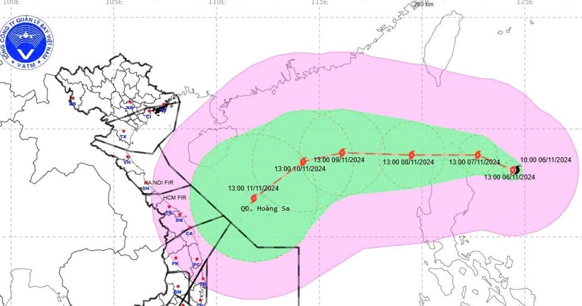 Bão Yinxing giật cấp 16 đang tiến vào Biển Đông